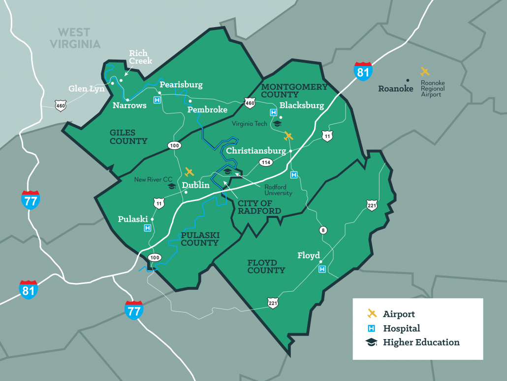 CountiesMap | Virginia's New River Valley